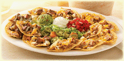 Grande Fajita Nachos At On The Border Mexican Restaurant in San Diego